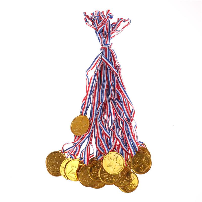 20pcs Children Gold Plastic Winners Medals Sports Day Party Bag ...