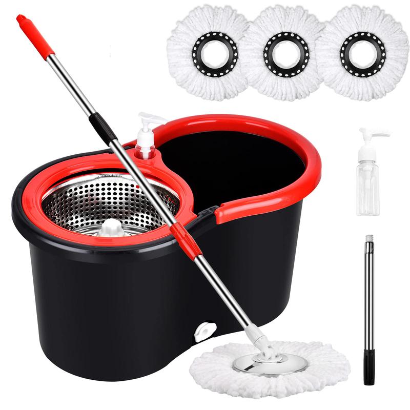 Mop Bucket with Wringer Set, 360 Rotation Mop Bucket Systerm for Floor ...