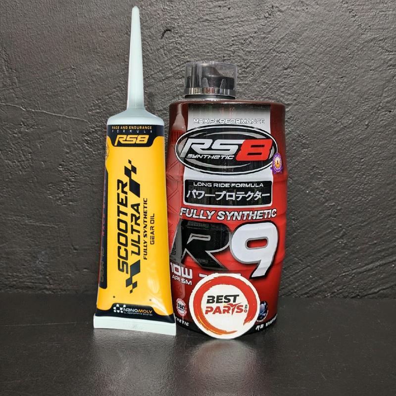 RS8 R9 10W40 FULLY SYNTHETIC 1L-800ml / WITH RS8 GEAR OIL 80W90 ...