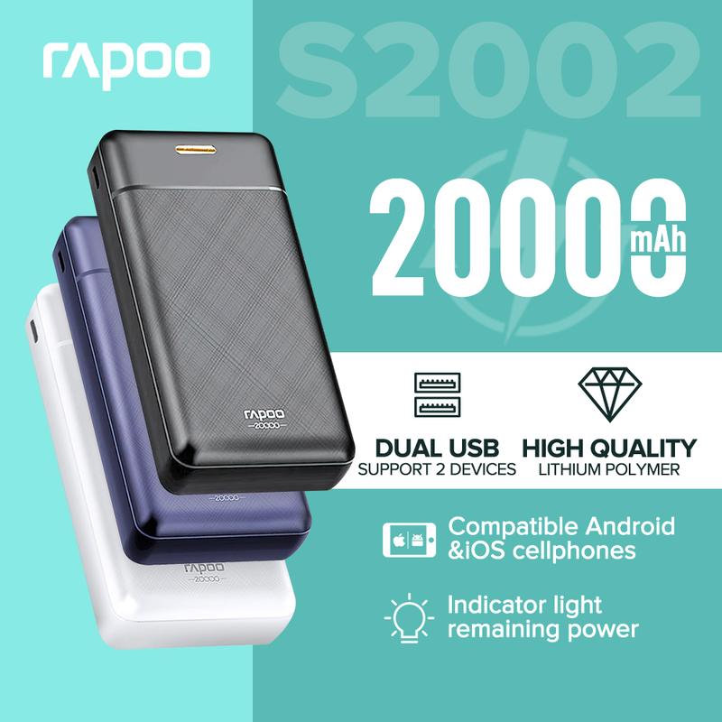 Rapoo S2002/S2002X 20000mAh Lithium Polymer LED Indicator High - TikTok ...