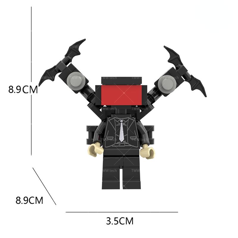 Mini Skibidi Toilet Titan King Monitor Model Building Blocks Mainan ...