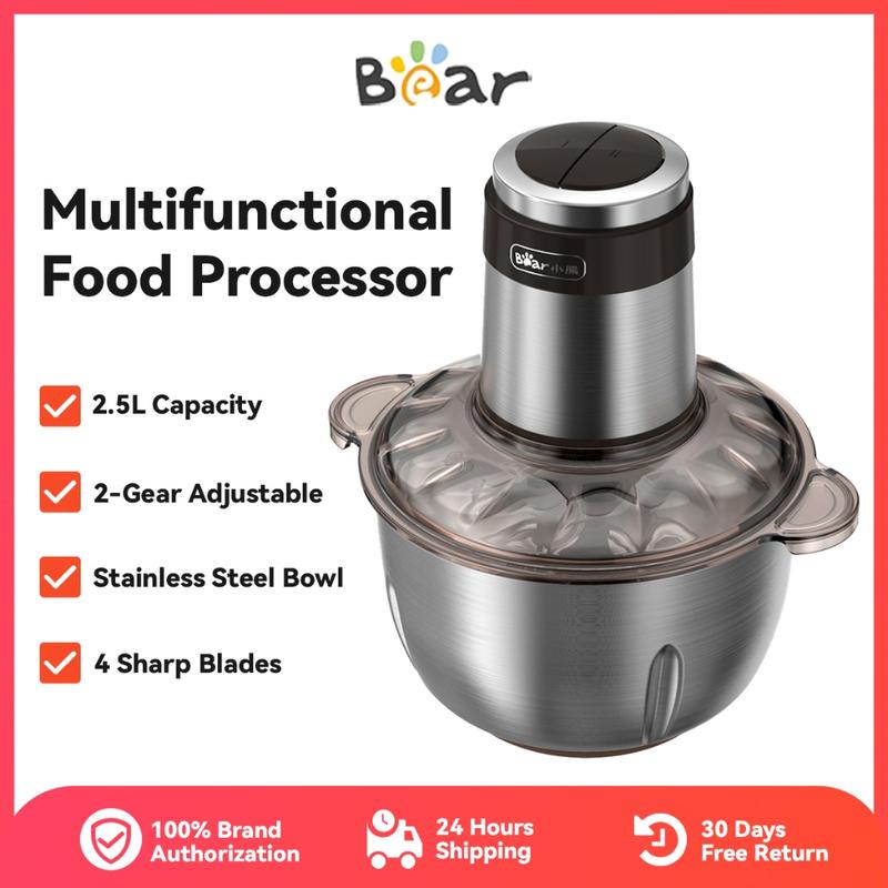 【stainless steel】Bear Food Processor Electric Meat Grinder Heavy ...