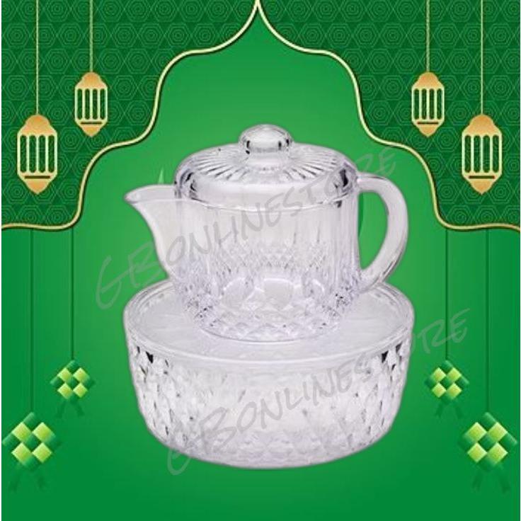 Hand Washing Pot with Tray / Tempat Bekas Basuh Tangan / Crystal ...