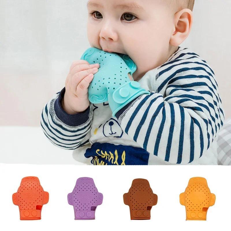Baby Anti-scratching Rubber Gloves Teeth Grinding Silicone Gloves ...