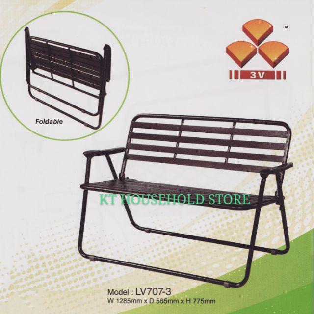 KT WARE LV 707-3 4Ft 3V Foldable Outdoor Bench Chair/Outdoo - TikTok Shop Malaysia