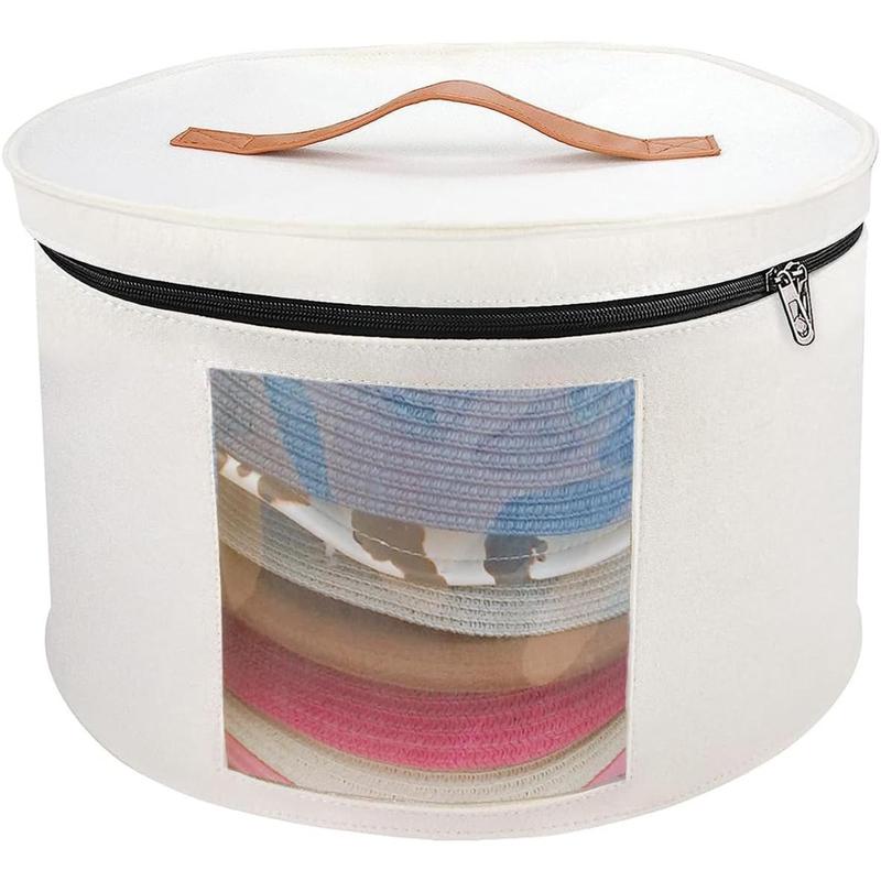 Hat Box-Hats Boxes for Women Storage Travel Large Round Hat Carrier ...