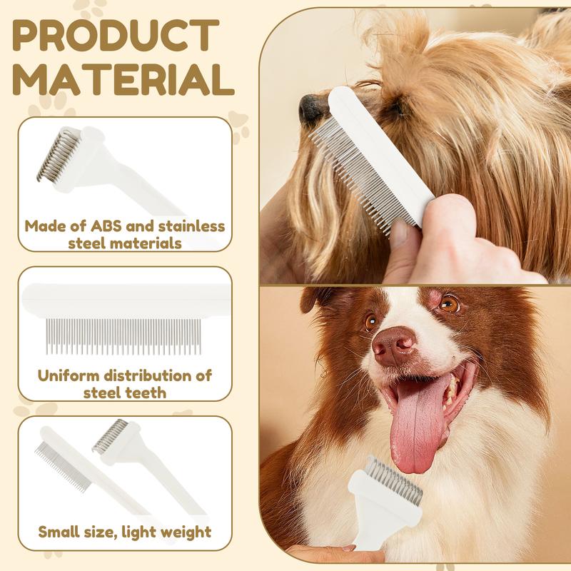 2Pcs Cat Brush ABS Knotting Comb Efficient Defluffing Pet Deshedding ...