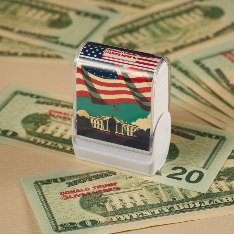 Donald Trump Lives Here" Self-Inking Stamp -Perfectfor 2025 Merch ...