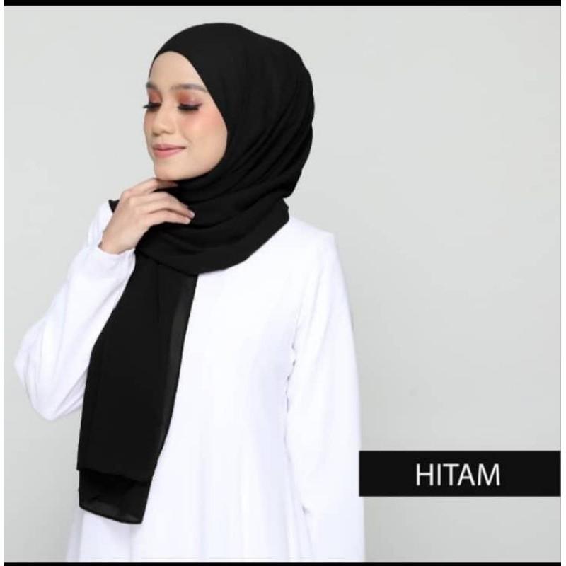 Shawl Chiffon keknis plain 1.8 meter - TikTok Shop Malaysia