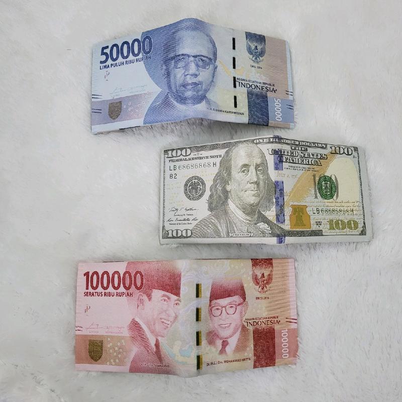 Dompet uang lipat 50 100 Dollar Uang - Shop | Tokopedia