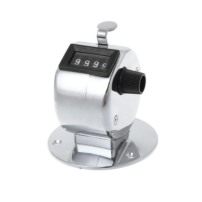 Hand Tally Counter with Round Base 4-Digit Lap Trackers Manual Clickers ...
