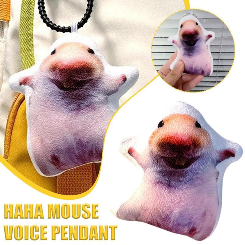 Haha Mouse Sound Plush Toy Decompression Cute Funny Animal Pendant ...