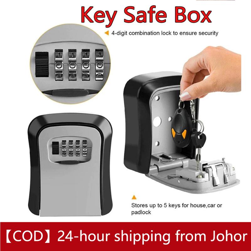 【READY STOCK】Wall Mount Key Safe Box Numbering Lock Key Storage ...