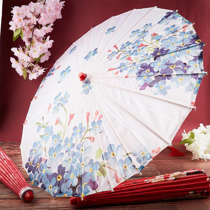 Payung kain sutera untuk wanita, 1 helai, gaya Cina, bunga sakura ...