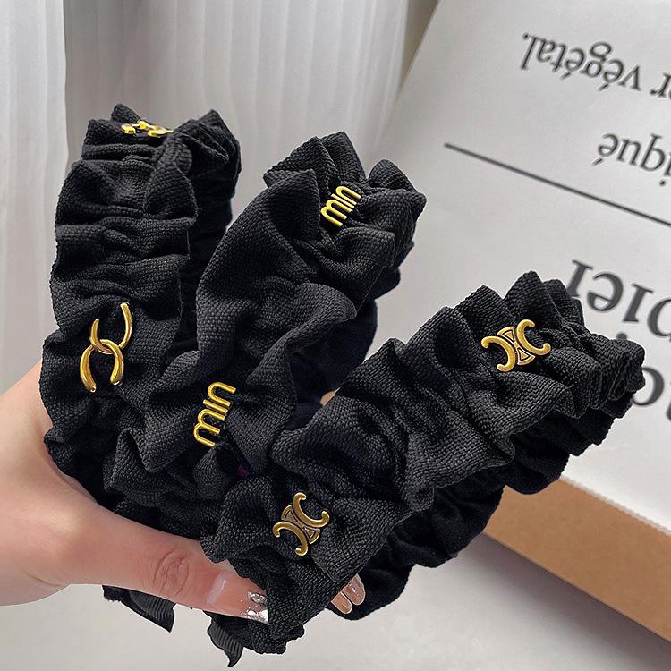 【Băng đô Nữ Cao Cấp】Chun Cài Tóc Gân Xếp Màu Đen Chữ Hàn - Tạo - TikTok ...