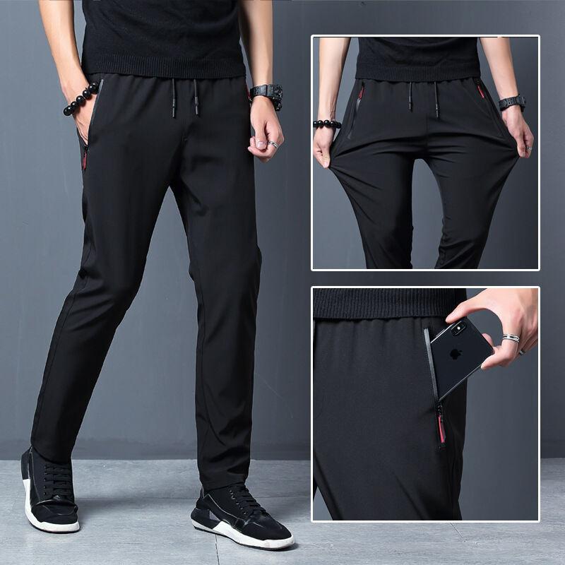 Seluar Kasual, untuk Lelaki, Boleh Diregangkan, Slim Fit, Pinggang ...