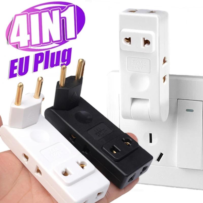 EU Extension Chargers Adapter 4 In 1 rotatable socket converter 180 ...