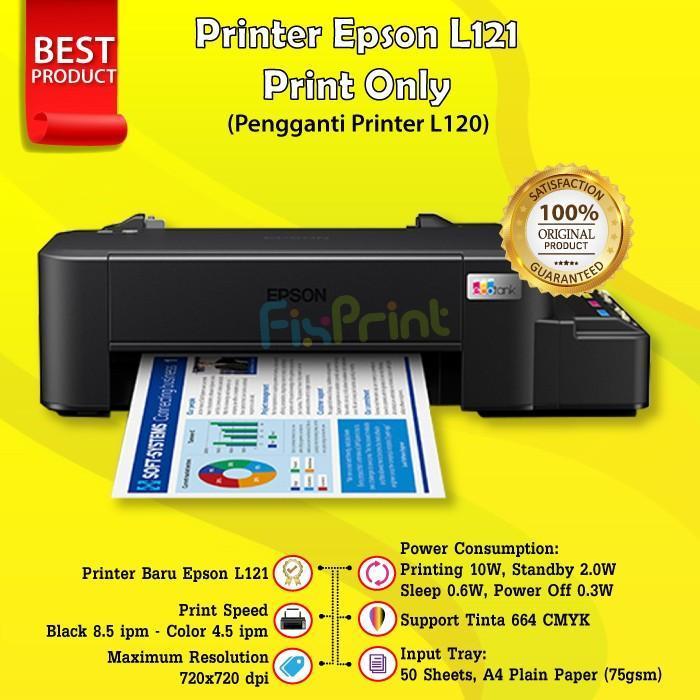 Promo PRINTER EPSON L121 PENGGANTI L120 Hitam Print Warna Infus Modif ...