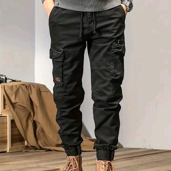 Classic Design Tapered Joggers, Men's Casual Loose Fit Slightly ...