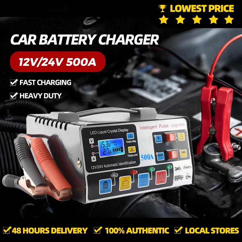 HOT | Car Battery Charger Heavy Duty 12v 24v For Motorcycle Original ...