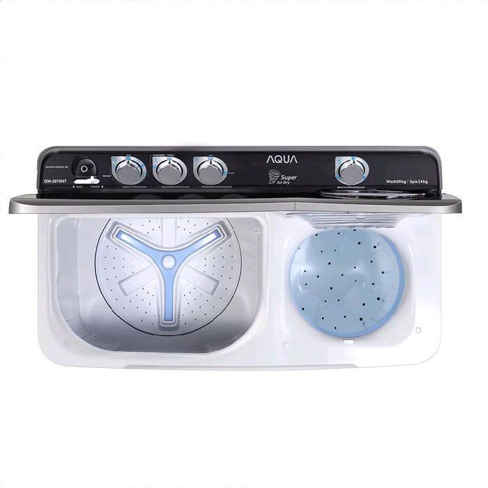 HARGA PROMO AQUA Elektronik Mesin Cuci Twin Tube 20 Kg QW-2070HT ...