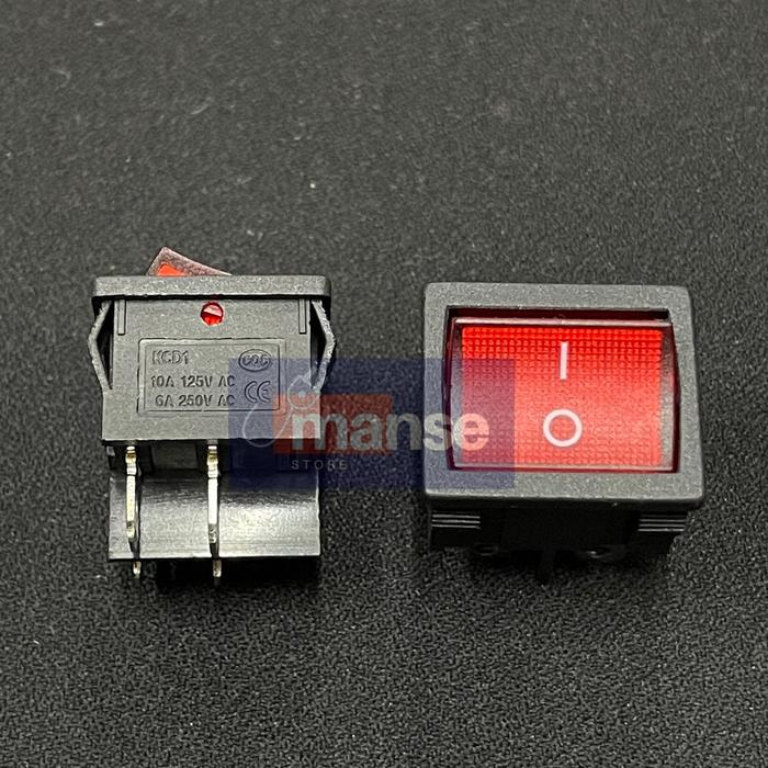 Jual Saklar Medium 4 Pin On Off Lampu Merah / Switch 4 Kaki Medium ...