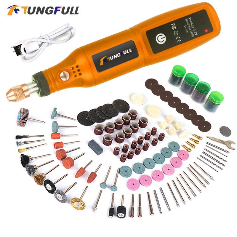 Alat Putar Mini, DIY, USB, Alat Ukiran, Alat Dremel, Mesin Pengisar ...