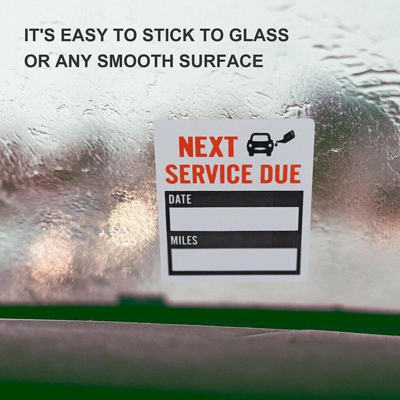 12 Pcs Stickers Oil Change Car Maintenance Service Due Reminder ...