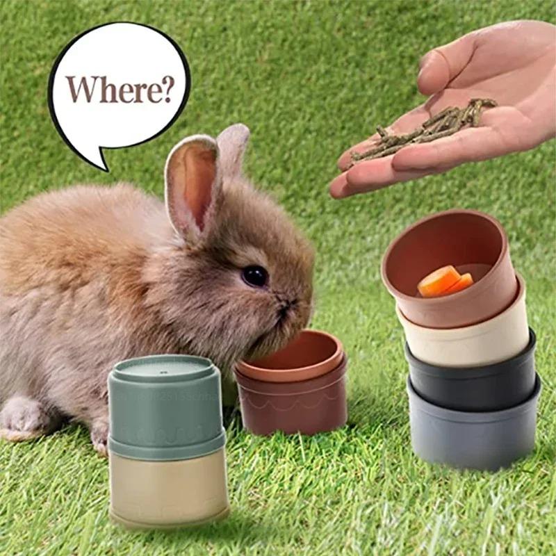 8Pcs Stacking Cups for Rabbits Multi-Colored Reusable Bunny Toys ...