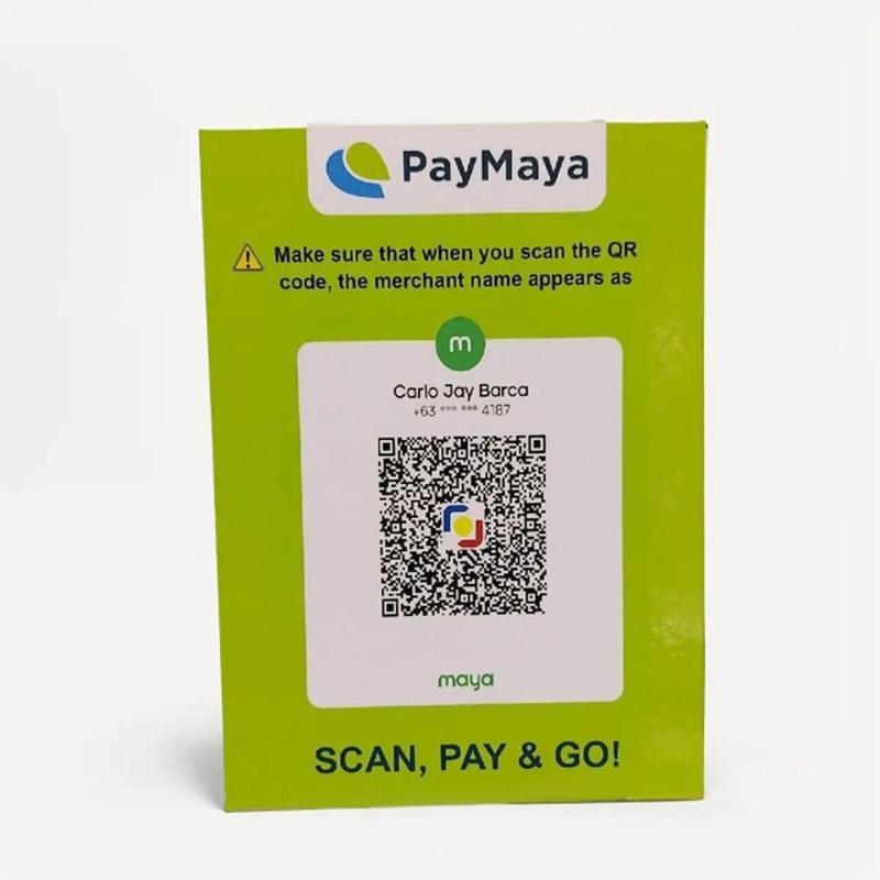 Paymaya QR code standee or adhesive scan to pay on sintra board ...