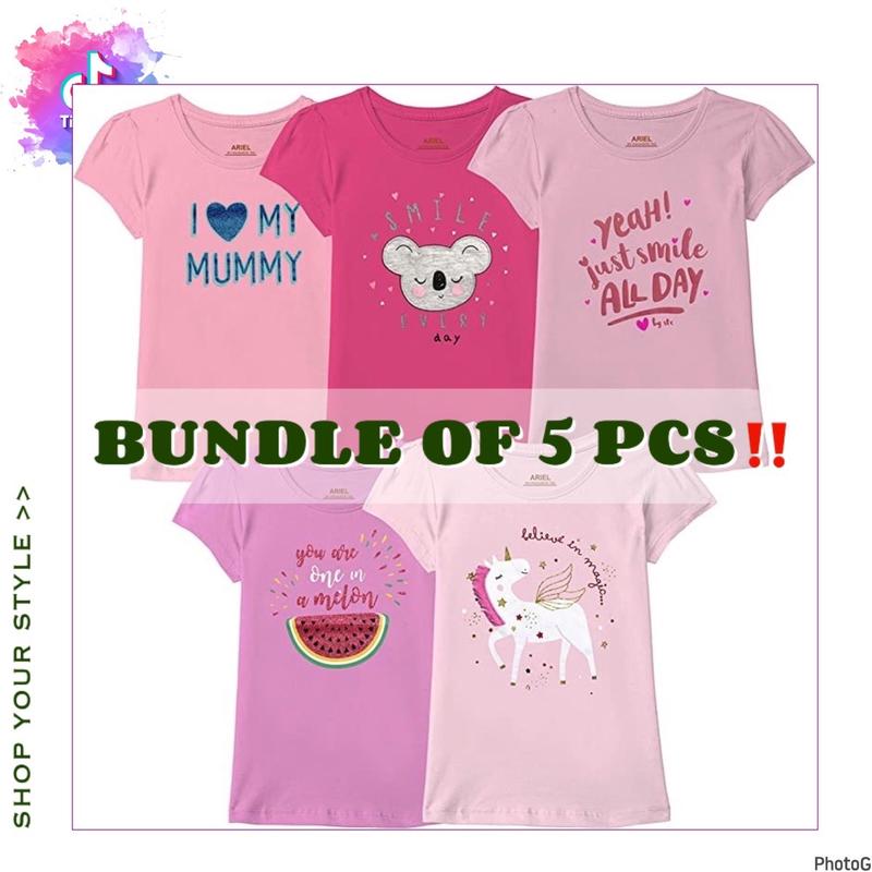 [ BUNDLE OF 5 PCS ] Basic Blouse for Women with Center Print - TikTok ...