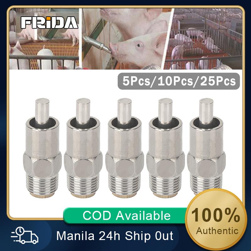 5/10/25Pcs Stainless Steel Automatic Pig Drinker Waterer for - TikTok ...
