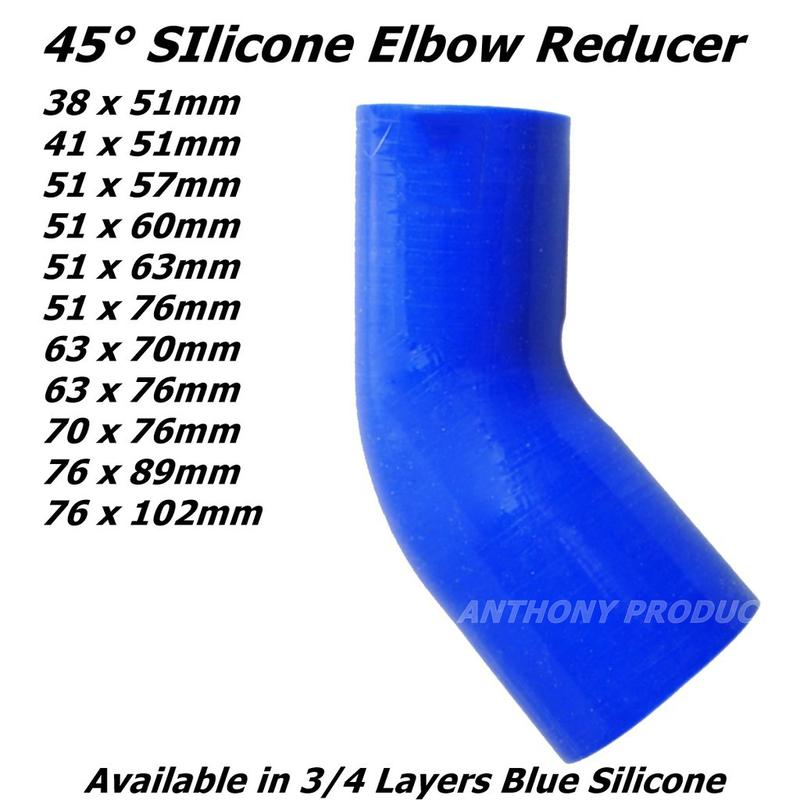 45 degrees Blue Silicone Elbow Reducer L45 Hose Pipe - TikTok Shop Malaysia
