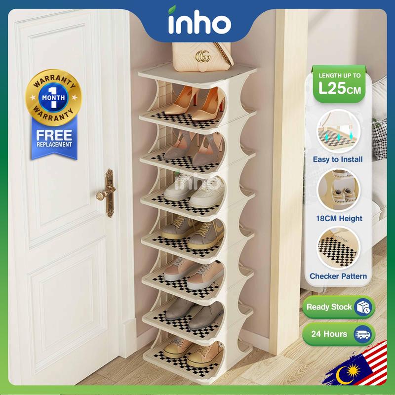 INHO L25cm (4/6/8 Layers) Simple Checker Design Narrow Shoes - TikTok ...