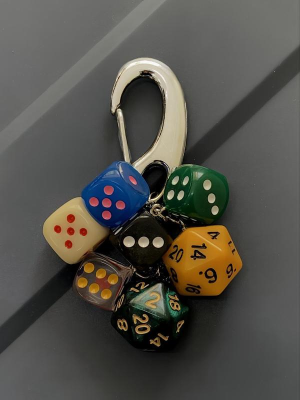 Dice Design Keychain, Fashionable Keychain for Women & Men, Trendy ...