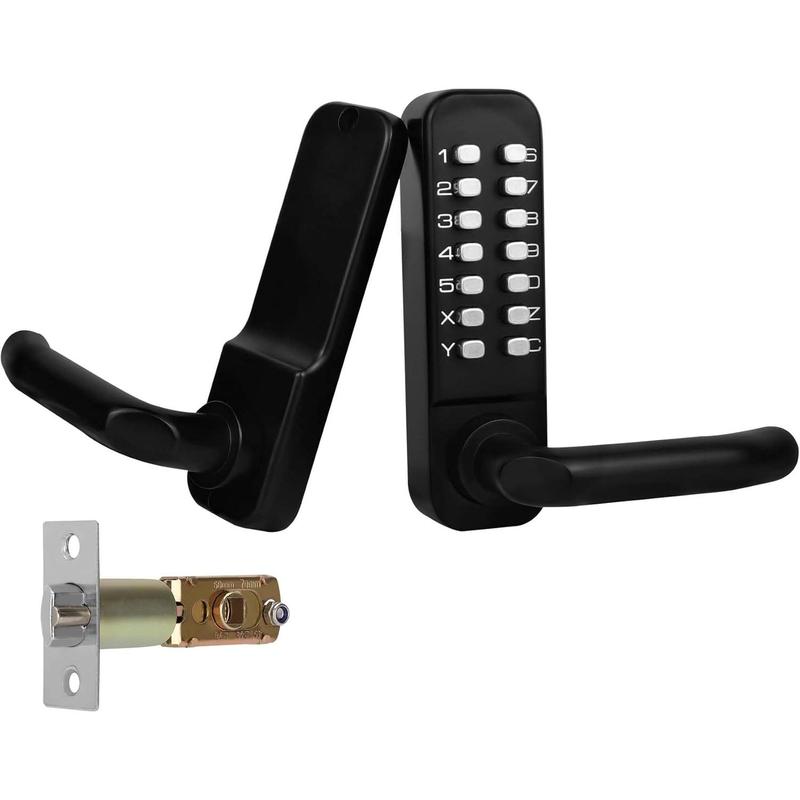 Upgrade Mechanical Door Lock with Adjustable Deadlatch 2-3/8'' and 2-3/ ...