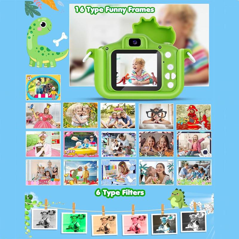 New HD 1080P 1080P Digital Camera Dinosaur Soft Silicone Cas - TikTok ...