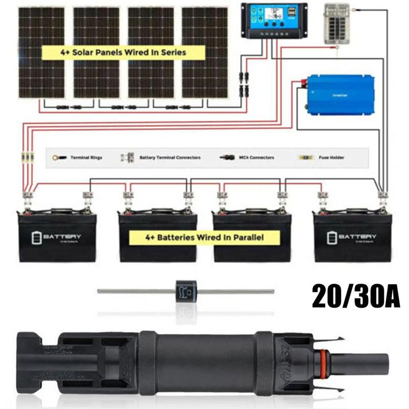Solar Panel Fuse Holder And Fuse 30/20A Waterproof Inline PV - TikTok ...