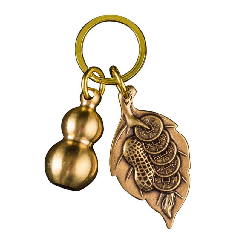 Key Chain Pendant Wooden Ring Fob Metal 6.6X3.5X1.5CM Golden - TikTok ...