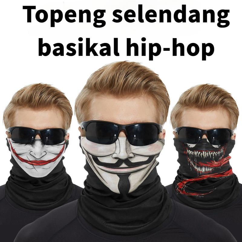 Clown Flag Hip-Hop Sun Protection Magic Headscarf Thin Face Mask ...