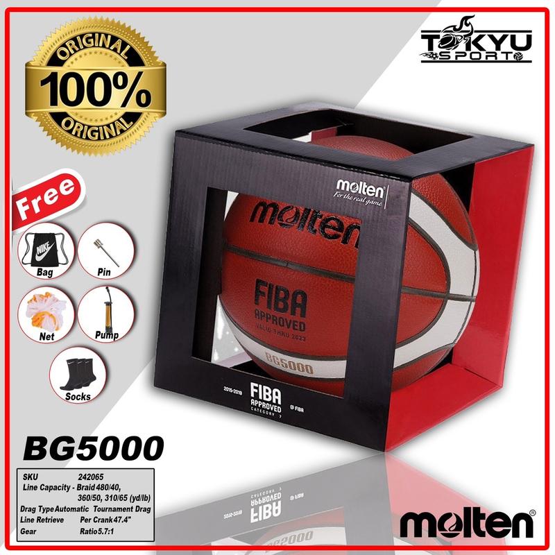 ORIGinaL BG5000 basketball size 7 leather with complete set freebies ...