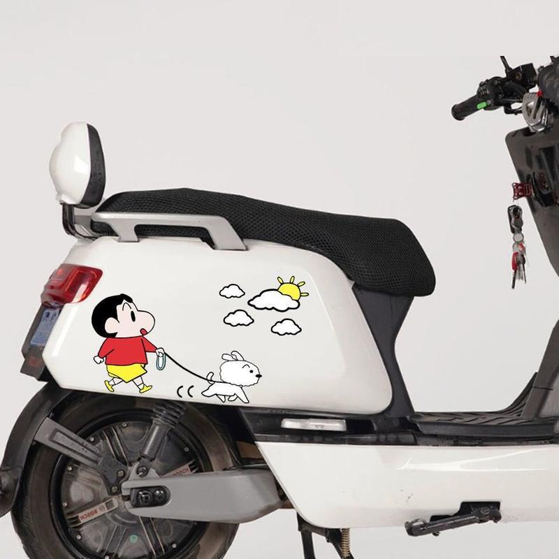 Badan Motosikal Kereta Elektrik, Hiasan Comel Krayon Kartun Xiaoxin ...