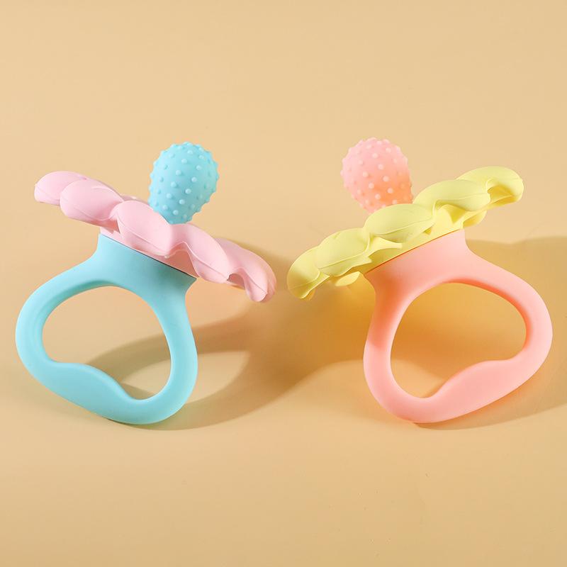 Silicone teether anti-eating can be boiled, biting, biting, teething ...