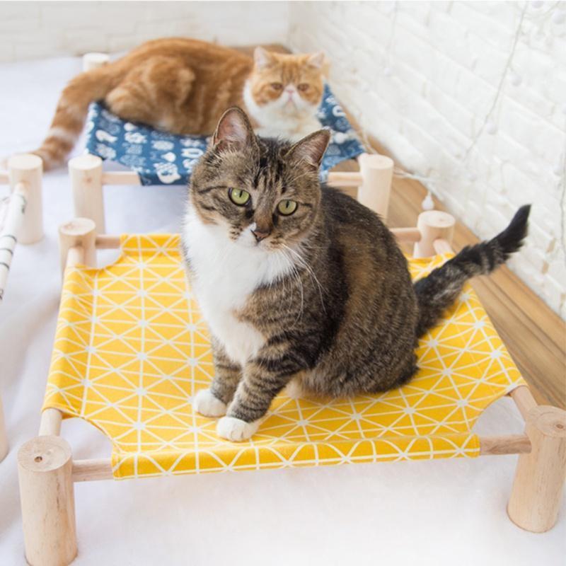 Pet March Bed Summer Cat Nest Dog Nest Wooden Four Seasons Usable ...