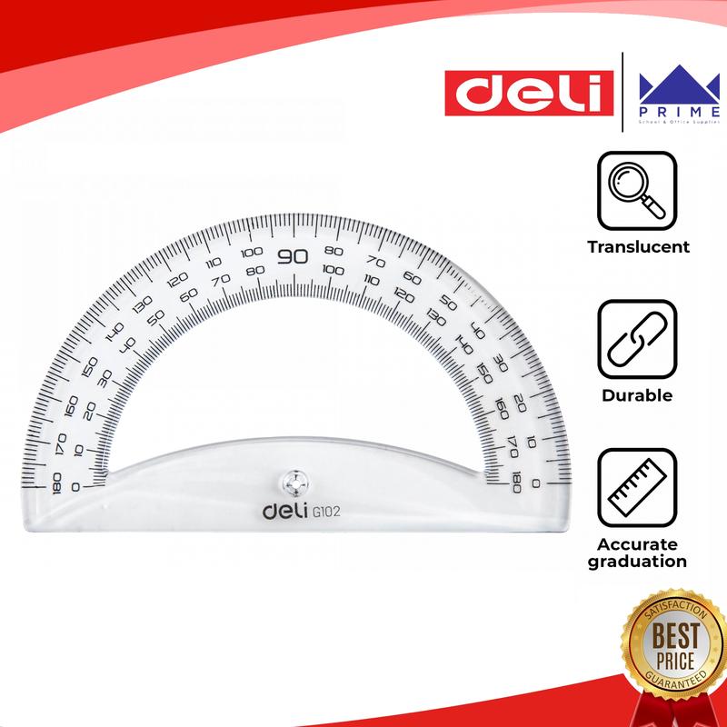 Deli Protractor 12cm EG10212 (1pc) [7525G10212] - TikTok Shop Philippines