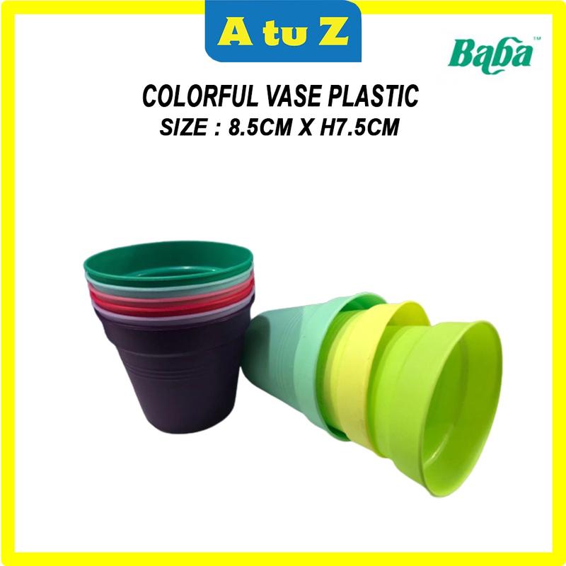 AtuZ BABA 8.5*H7.5cm Vase Plastic Garden Plastic Planter Pot - TikTok ...