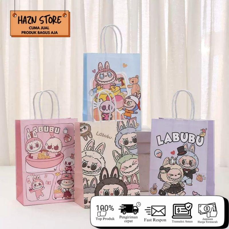 Tas Kado Paper Bag Labubu Lucu Karakter Kartun Import (21x15x8cm ...
