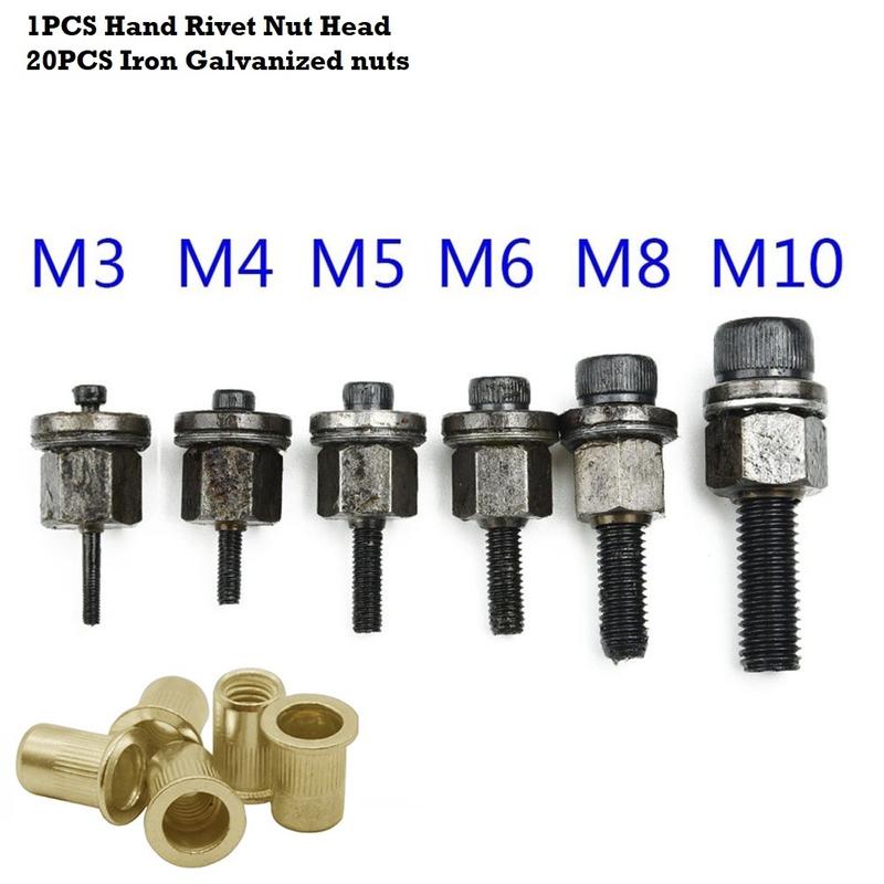 21PCS Hand Rivet Nut Head Nut set for M3- For Hand Rivet Too - TikTok ...
