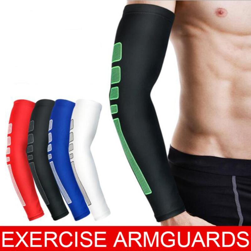 1PC Antiskid Silicone Riding Arm Sleeves Basketball Armband Sport ...