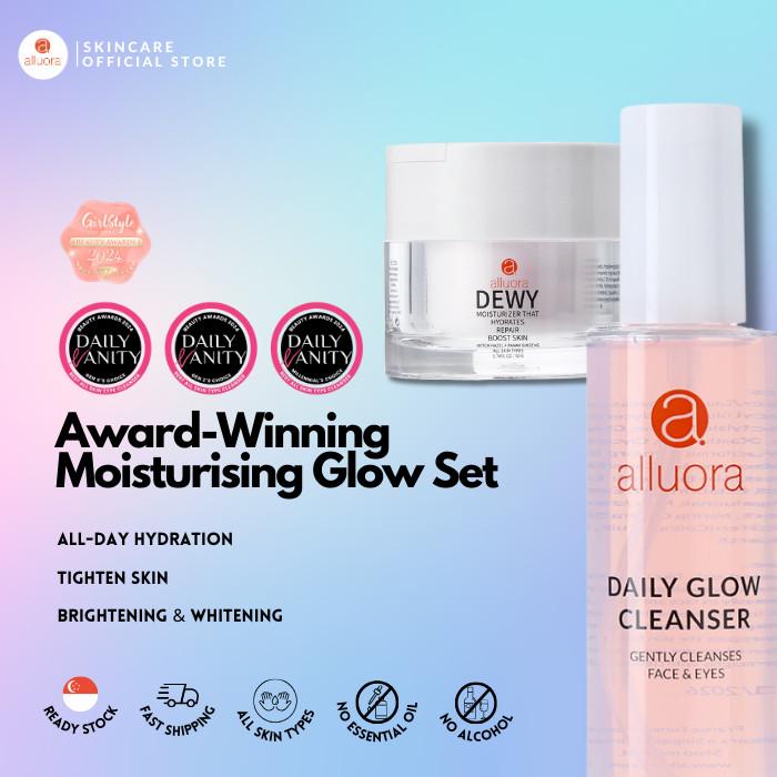 Alluora Moisturising Glow Set - Daily Glow Cleanser & Dewy Moisturiser ...